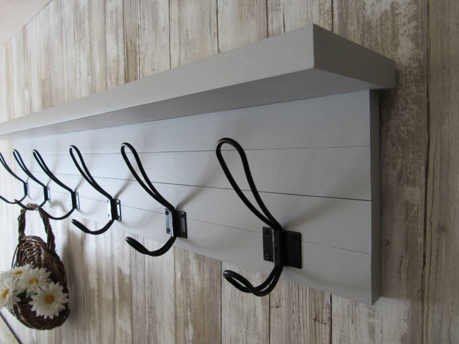 Rustic Coat Rack Wall Mount-Farmhouse Coat Rack With | Etsy