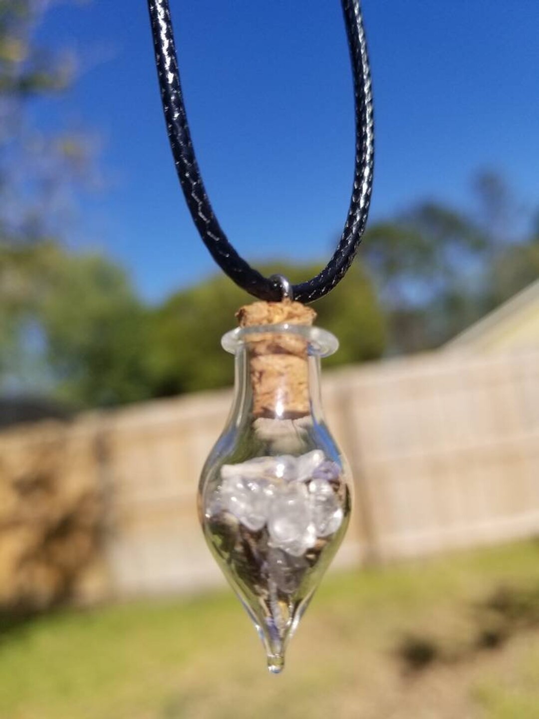 Lavender, Sage & Quartz Protection Necklace - Etsy