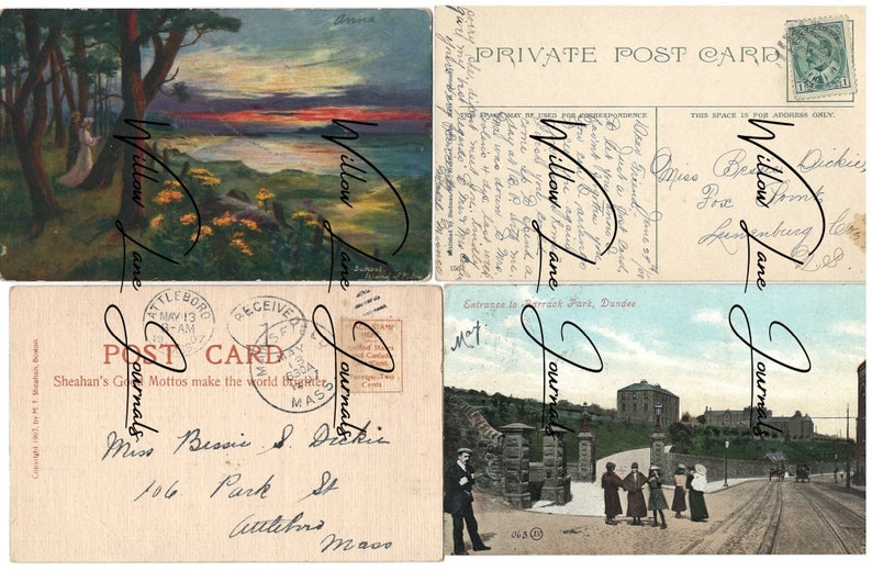 Antique / Vintage Postcards Digitals (early 1900's) - Etsy