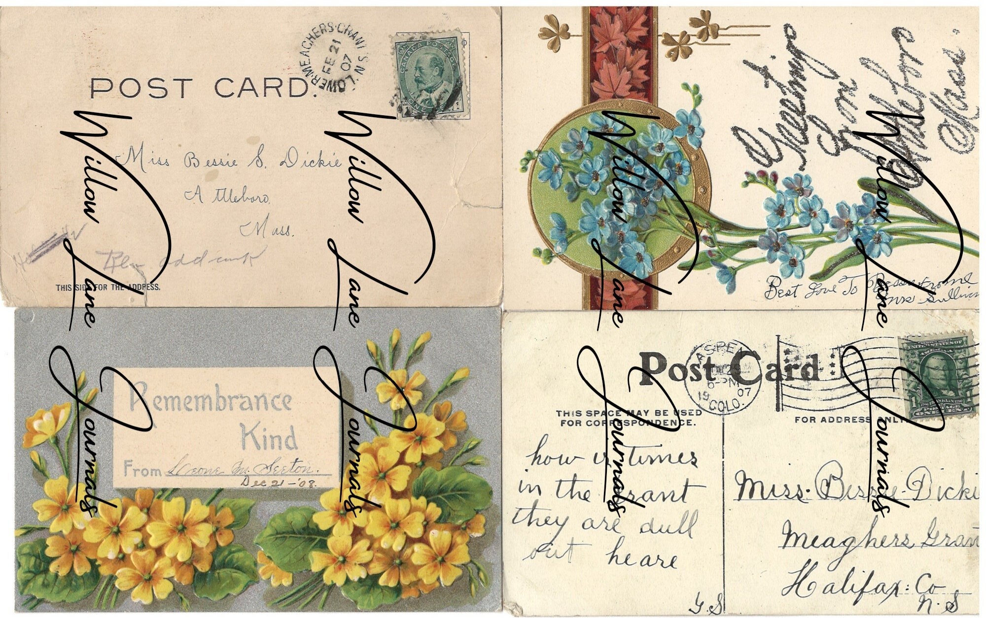 Antique / Vintage Postcards Digitals (early 1900's) - Etsy