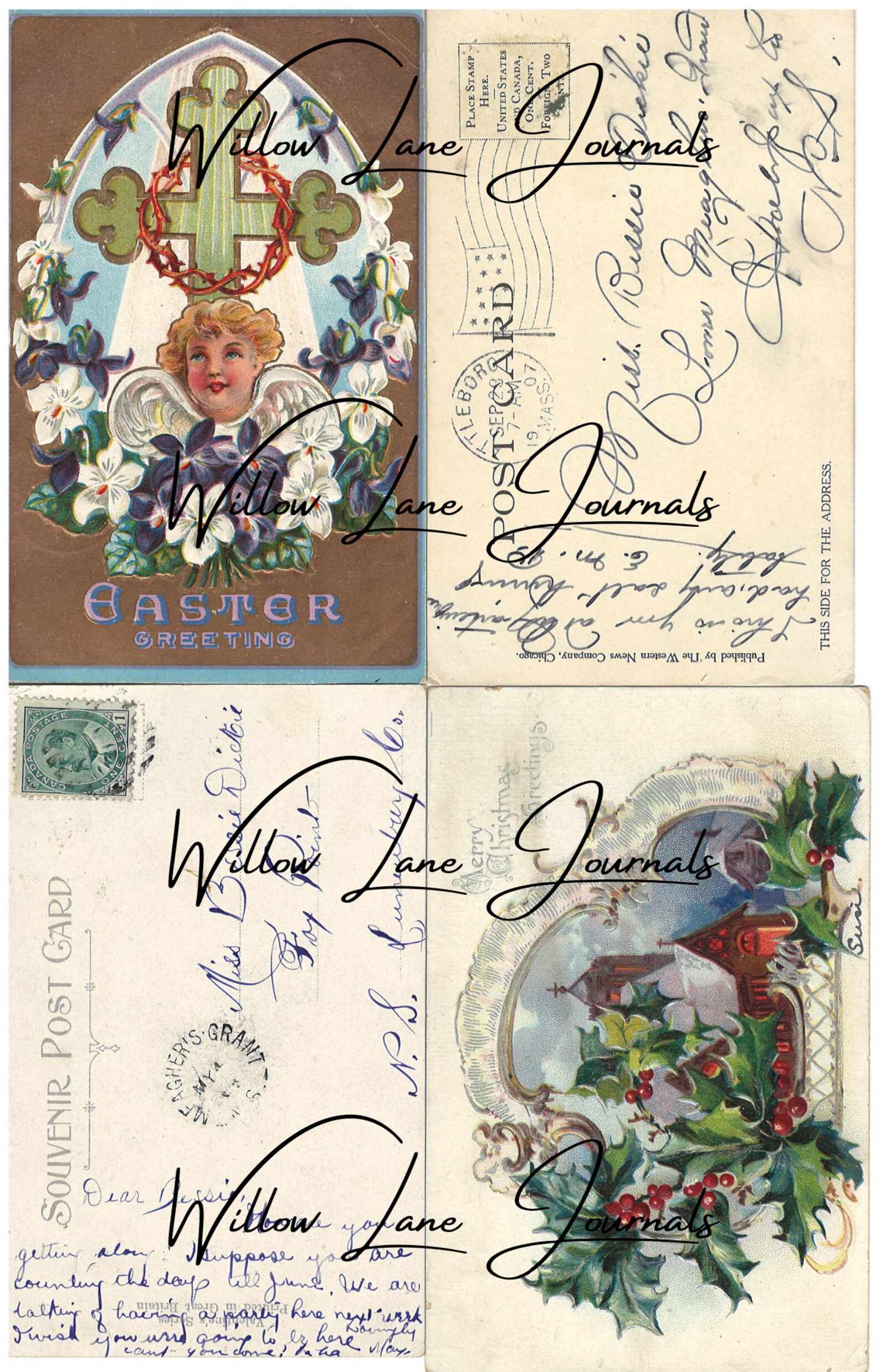 Antique / Vintage Postcards Digitals early 1900's - Etsy