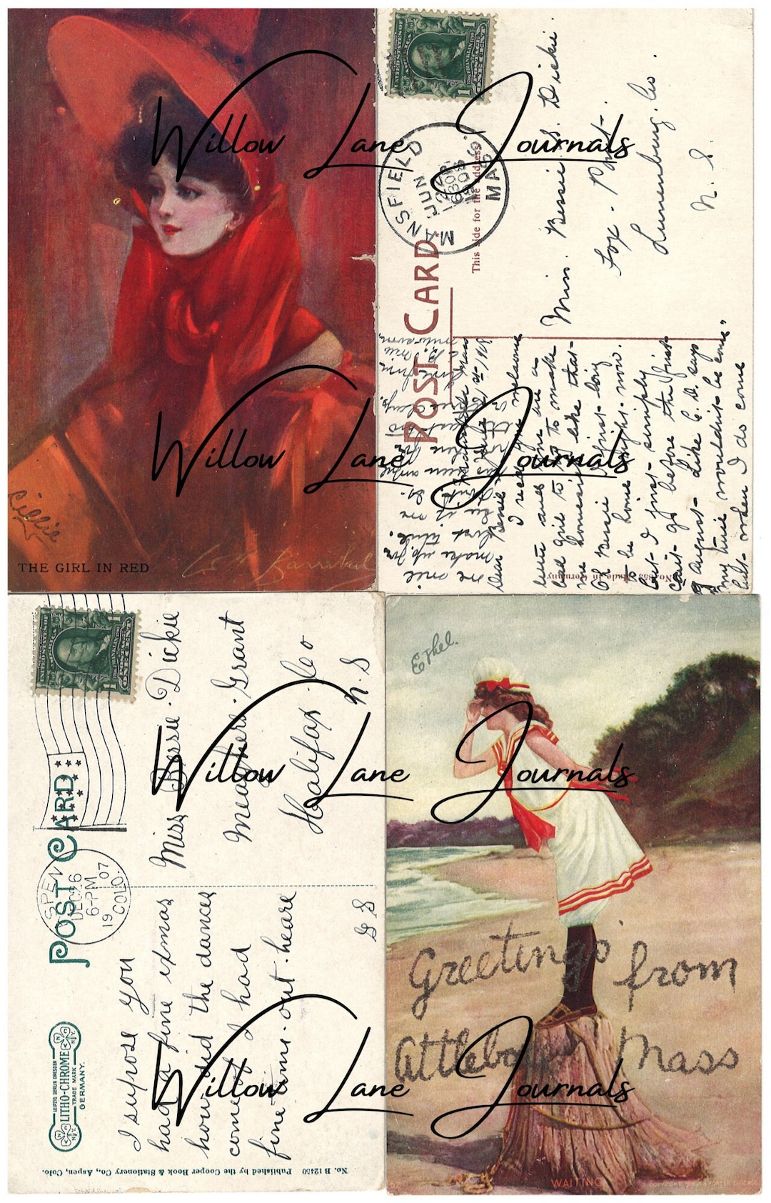 Antique / Vintage Postcards Digitals (early 1900's) - Etsy