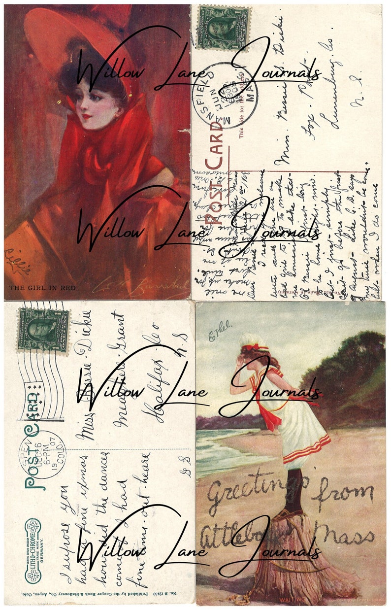 Antique / Vintage Postcards Digitals (early 1900's) - Etsy