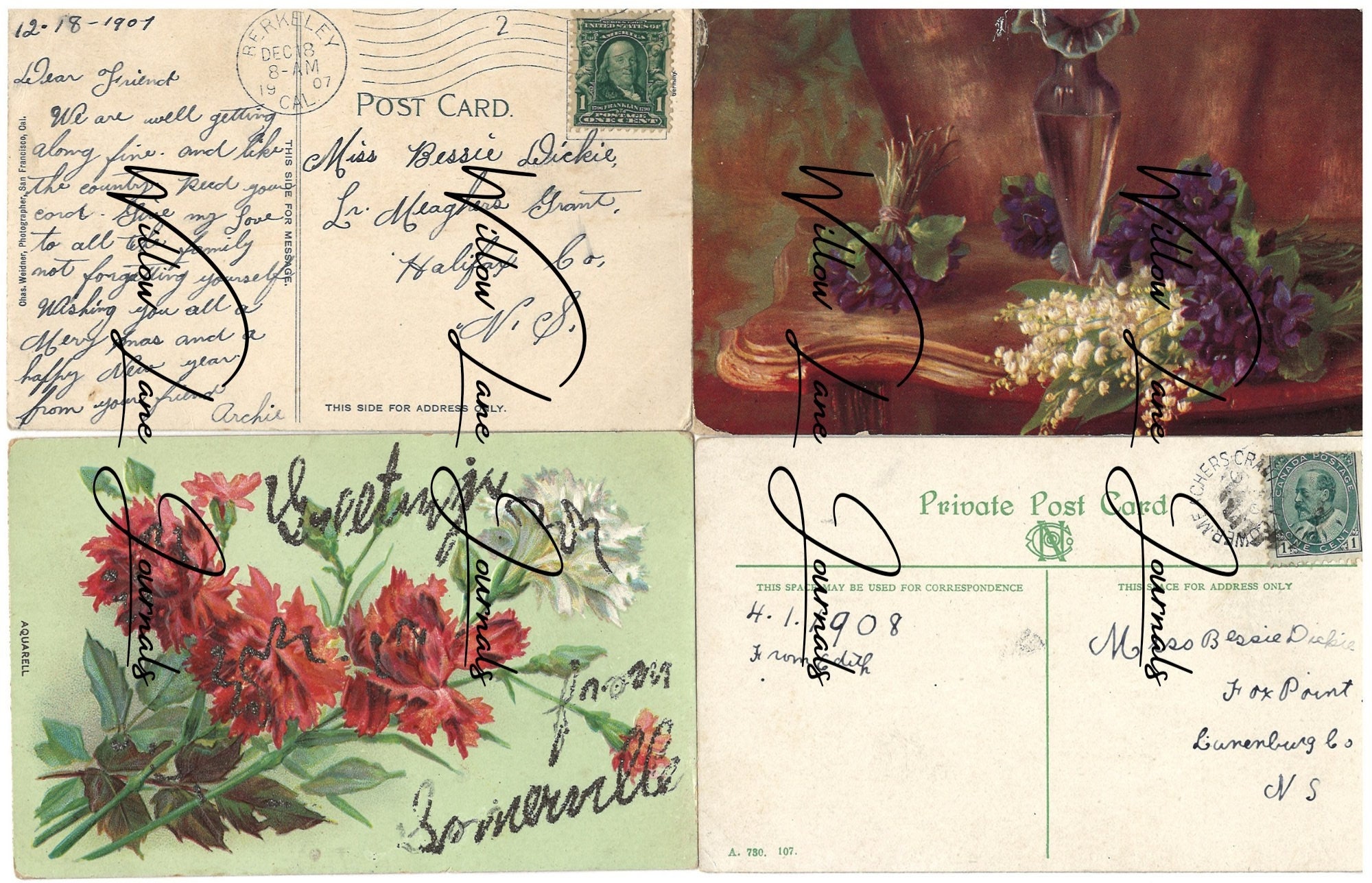 Antique / Vintage Postcards Digitals (early 1900's) - Etsy