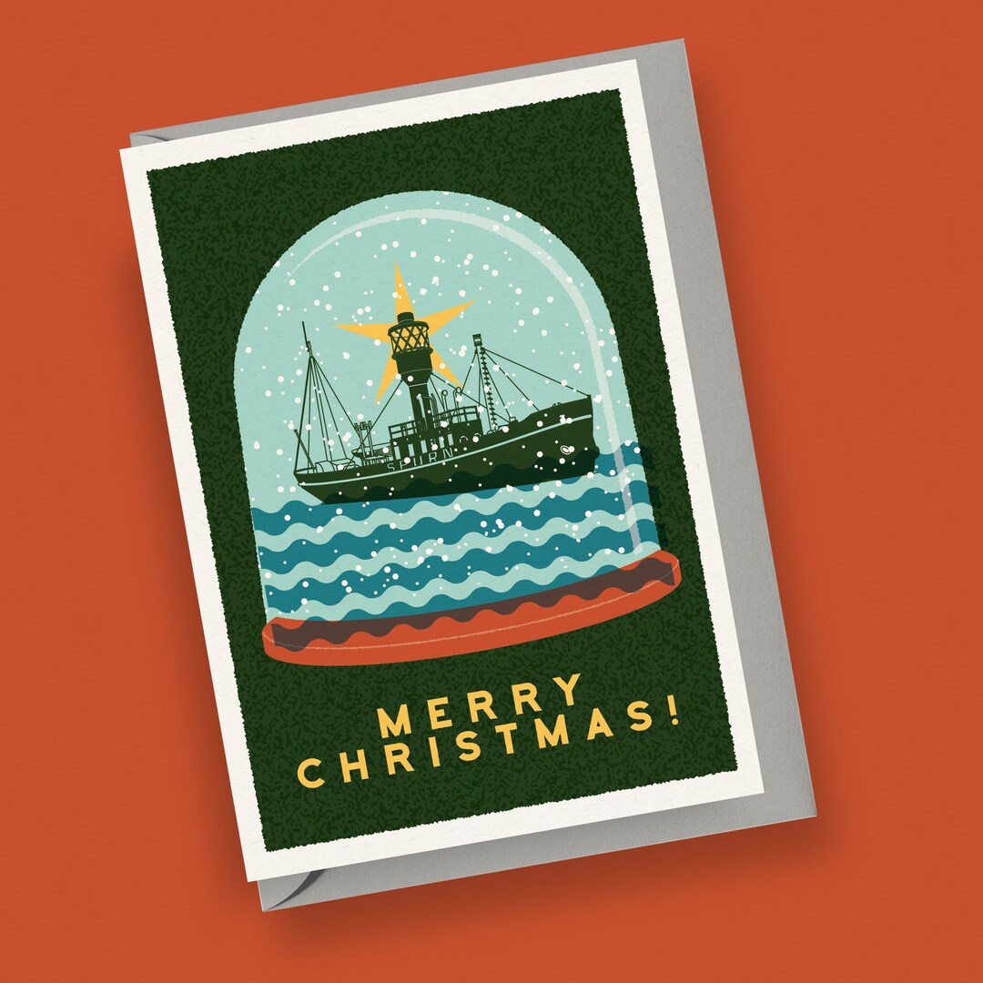 Spurn Lightship Merry Christmas - Hull Christmas Card - Etsy UK