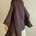 Linen Cloak, Linen Mantle, Linen Poncho, Turtleneck Cape, Linen Shawl ...