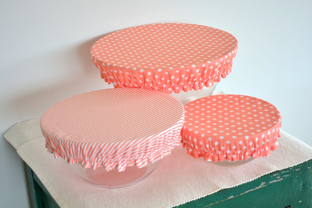 Cloth Dish Covers, Set of Reusable Fabric Bowl Covers, Kombucha Jar ...
