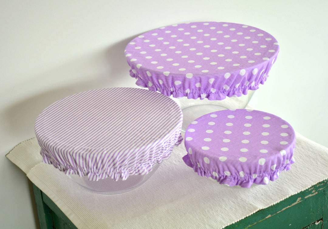 Cloth Dish Covers, Set of Reusable Fabric Bowl Covers, Kombucha Jar ...