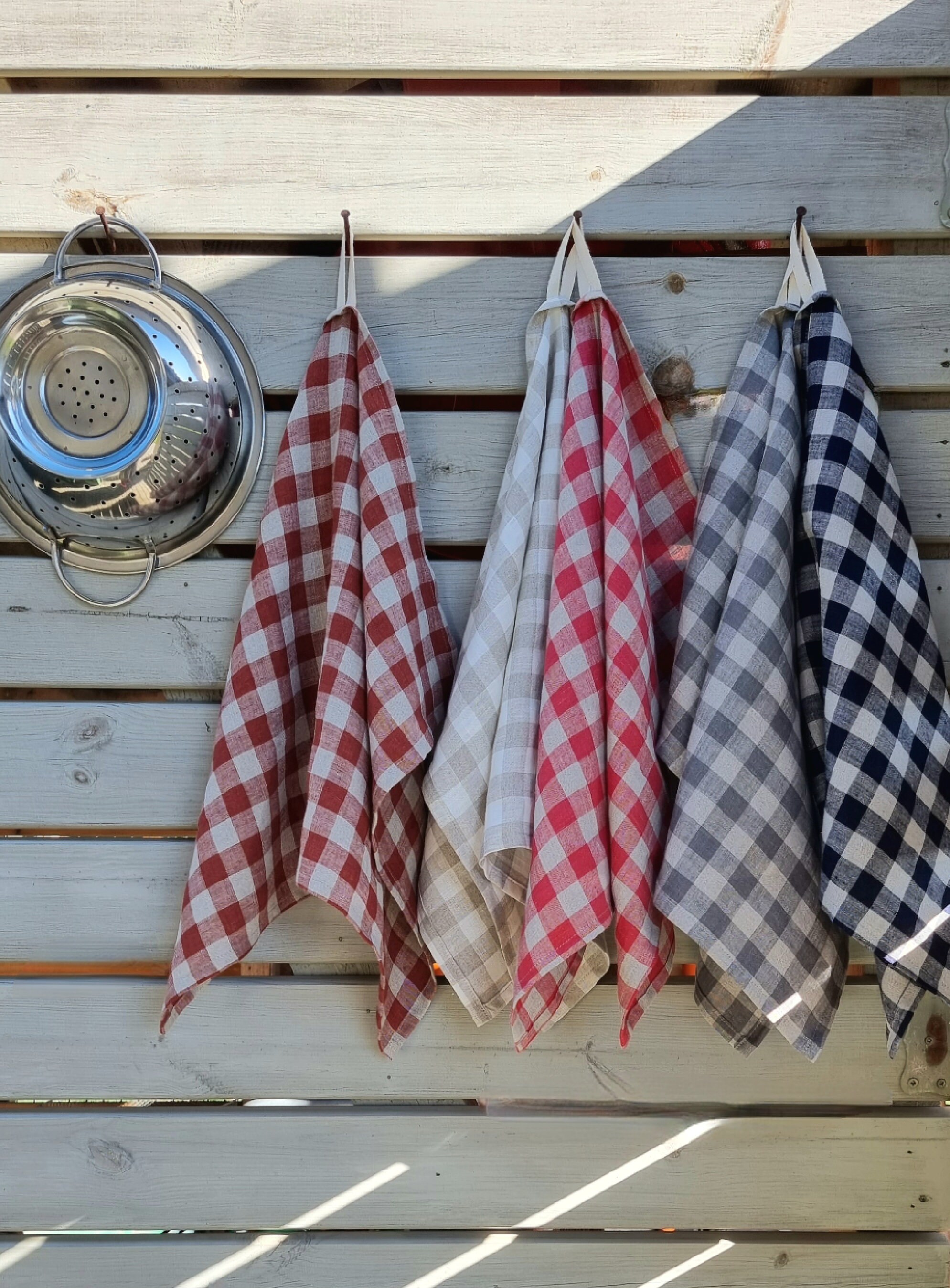 Gingham Linen Towel, Plaid Linen Tea Towel, Linen Farmhouse Kitchen ...