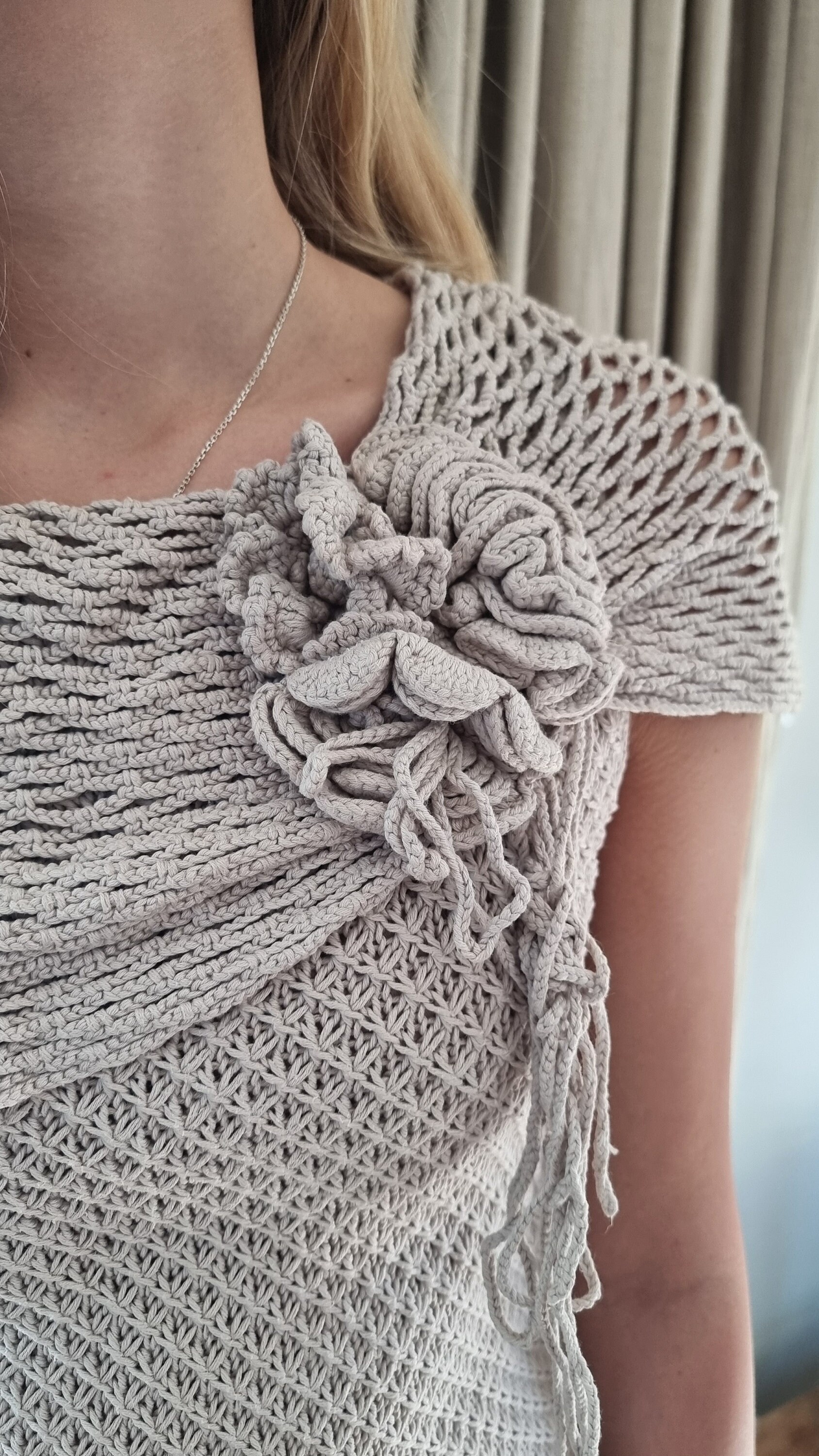 Vintage Hand Knitted Top, Vintage Summer Top, Exclusive Knitted Top ...