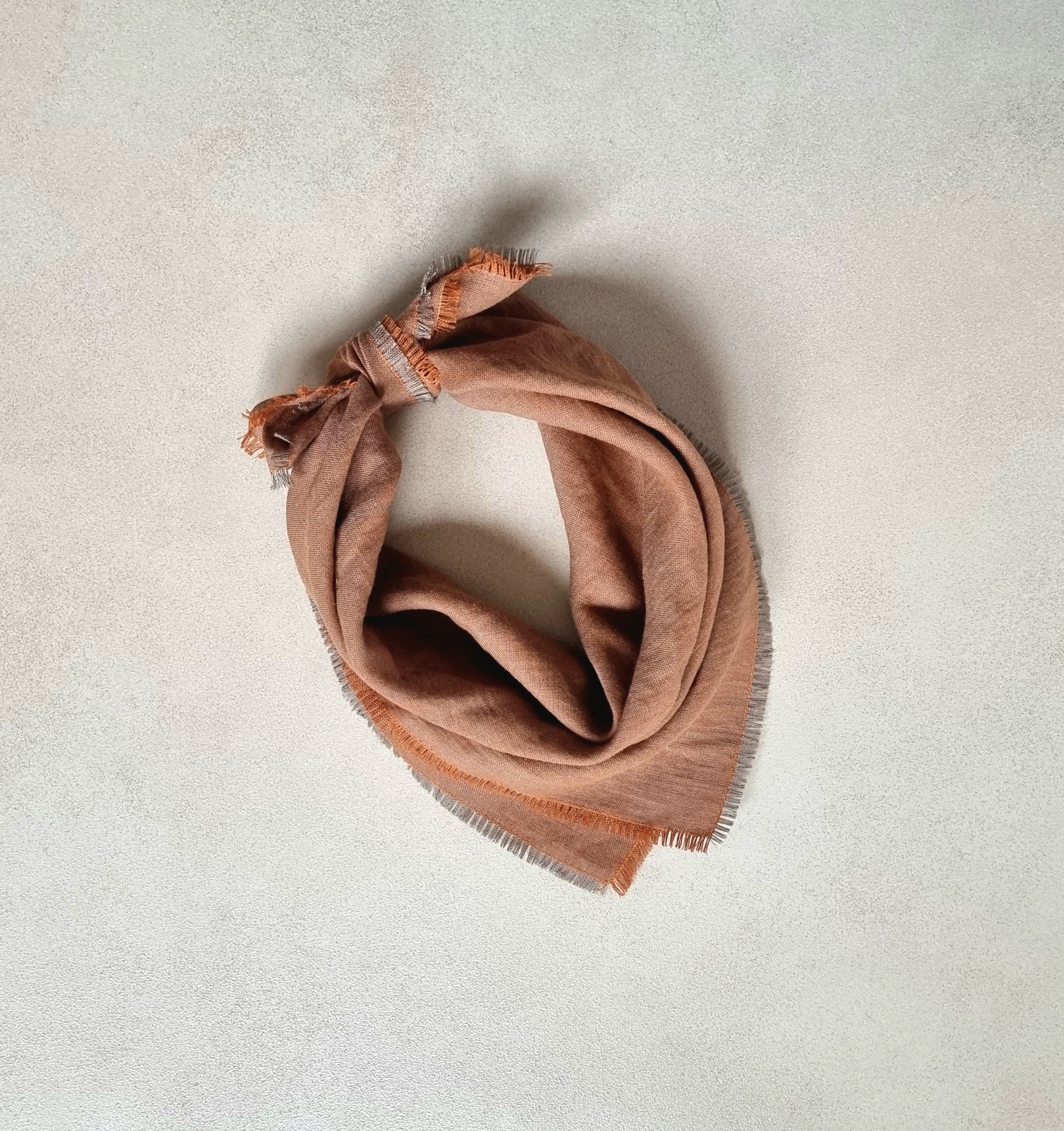 Brown Linen Bandana, Linen Kerchief, Western Bandana, Men Neckerchief ...