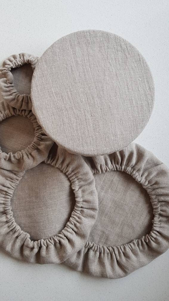 Linen Bowl Covers, Fabric Bowl Covers, Kombucha Jar Cover, Mixer Bowl ...