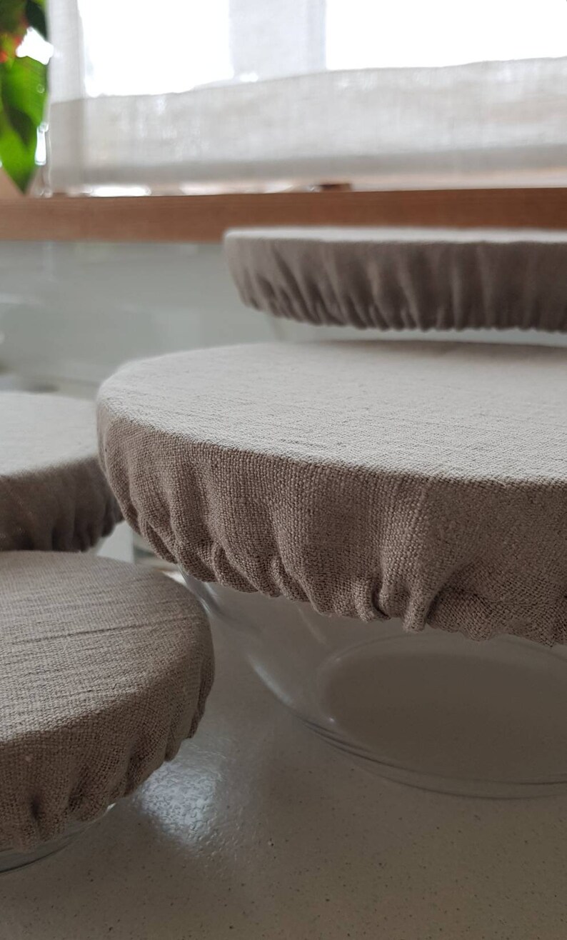 Linen Dish Covers Bowl Covers Raw Linen Bowl Covers - Etsy