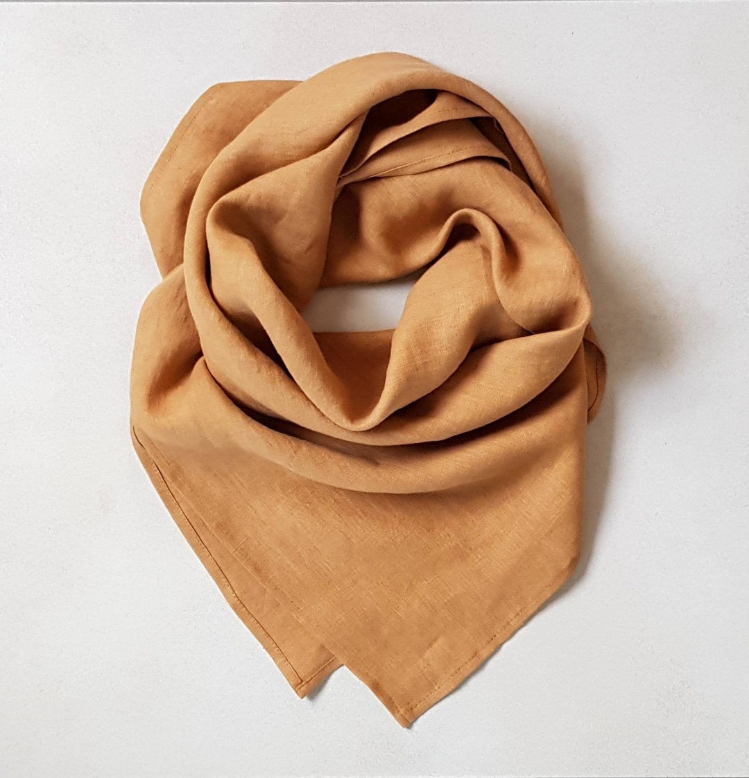 Linen Square Scarf, 40 X 40