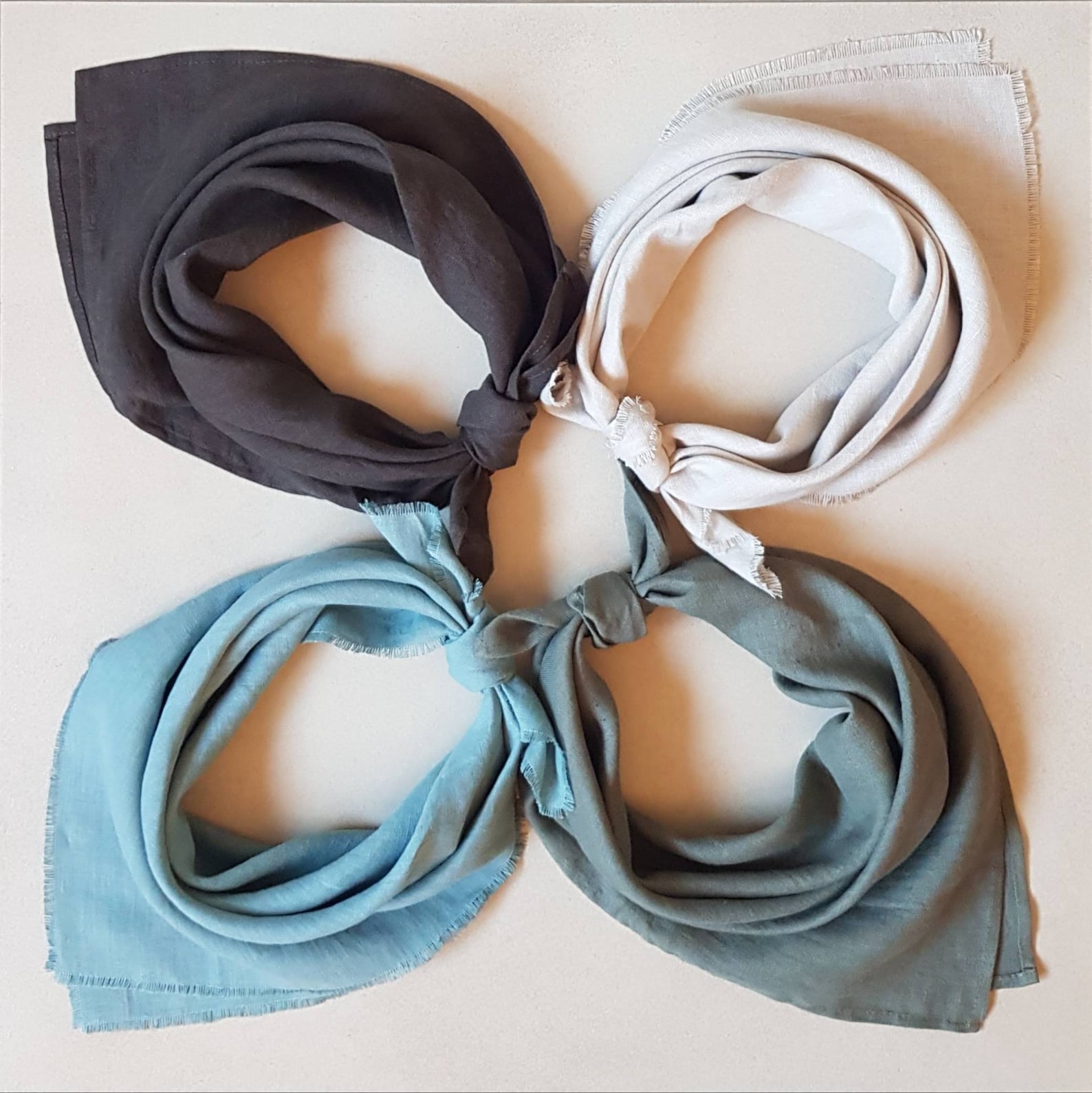 Linen Bandana Men Women Bandana Dark Green Linen - Etsy