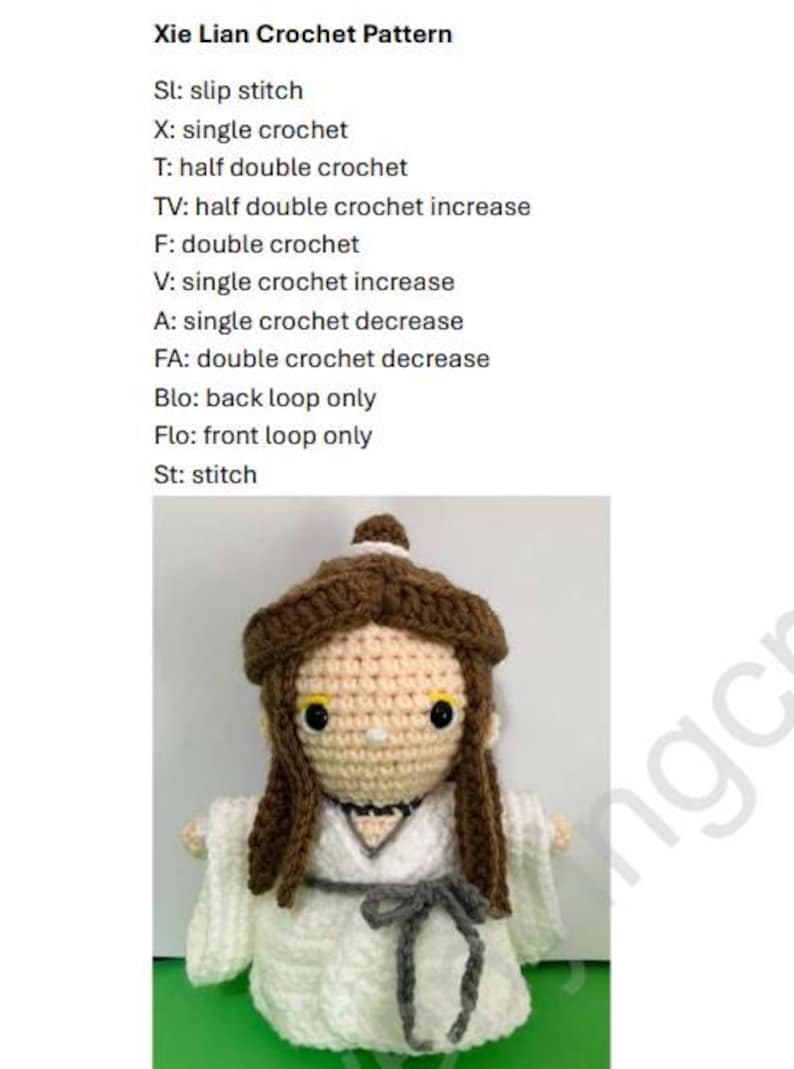 Crochet Pattern/xie Lian Doll/tgcf/get a Discount Pairing With Hua ...