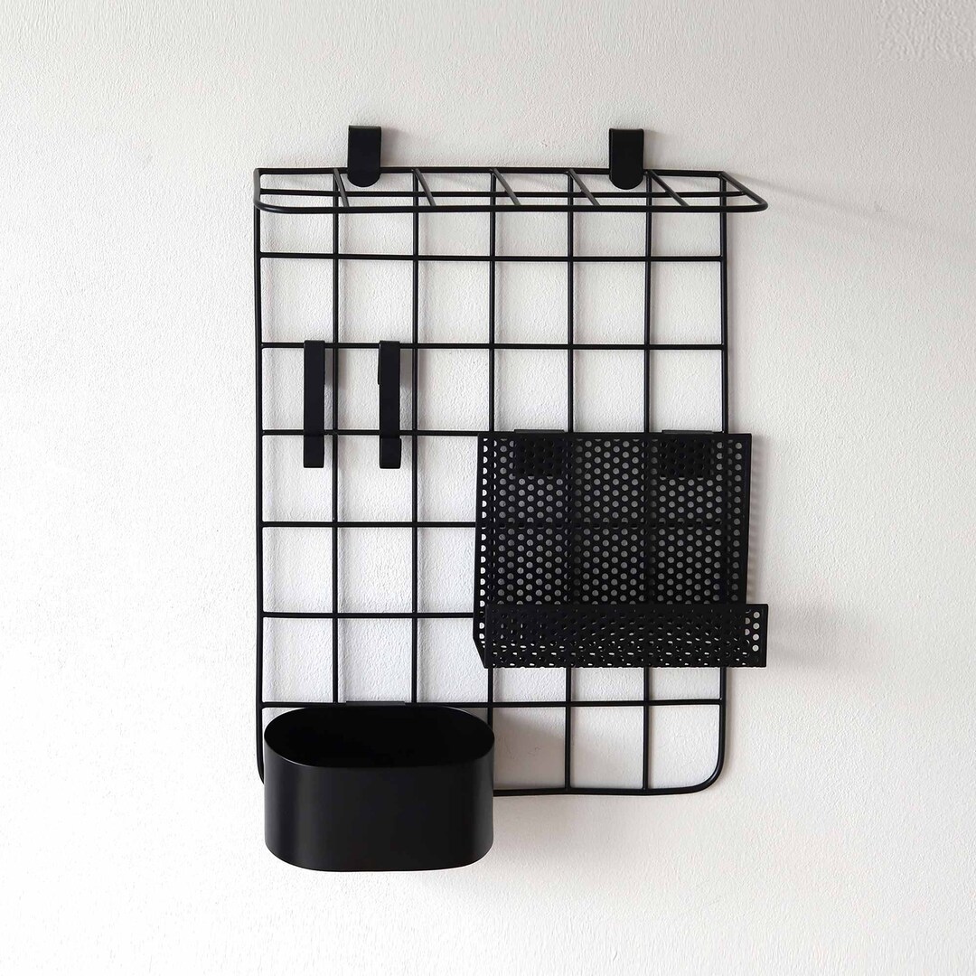 Black Pin Board for Office and Desk Organizer Made of Metal With ...