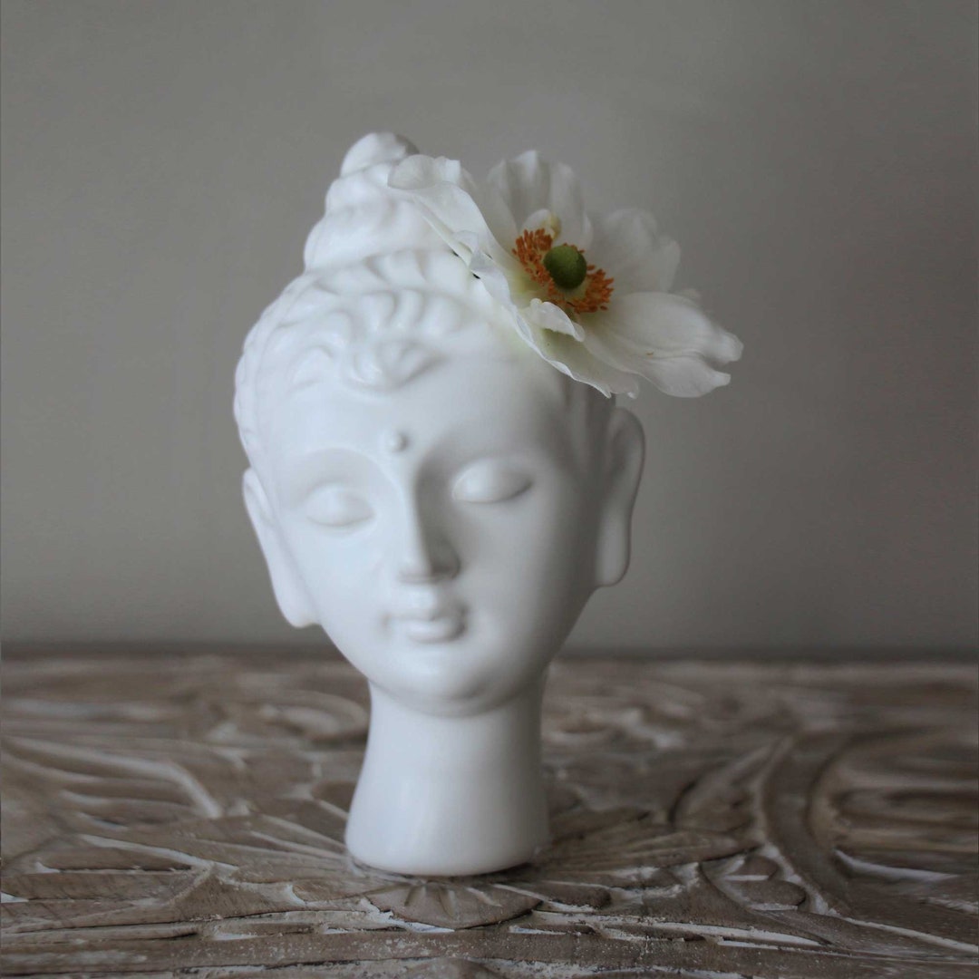 Buddha Head Statue Head Vase Namaste Yogini Yoga Decoration Woman Bust ...