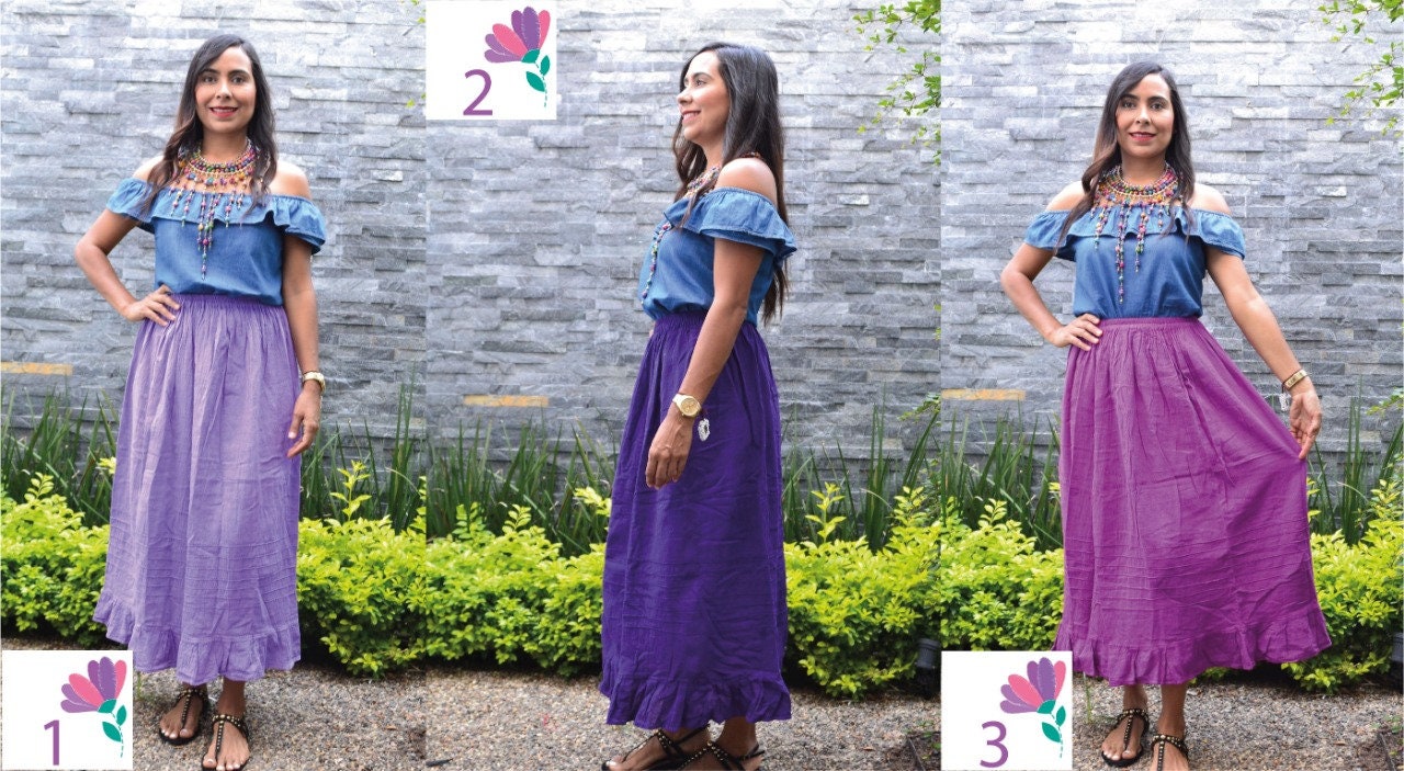 Mexican Skirts Falda Folklorico Skirts Colorful Skirt | Etsy