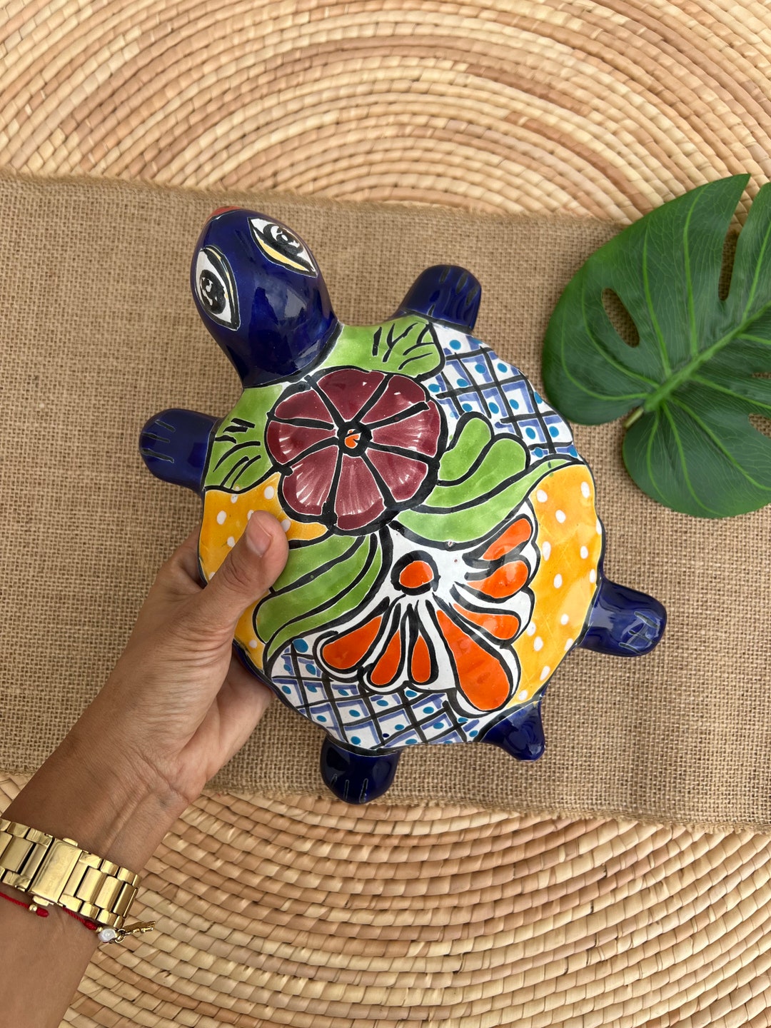 Handcrafted Talavera Turtle: Vibrant Mexican Artistry for Your Home ...