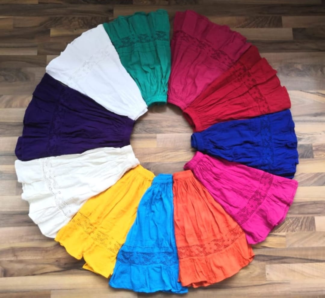 8-10 Years Girls Mexican Skirts ~ Falda ~ Folklorico Skirts ~ Colorful ...