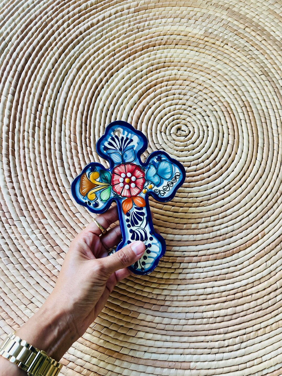 Talavera Wall Cross, Talavera Home Decor, Talavera Cross, Hanging Cross ...