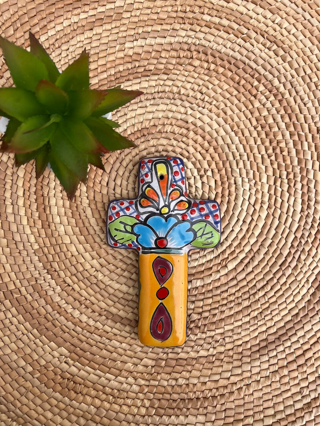 Talavera Wall Cross, Talavera Home Decor, Talavera Cross, Hanging Cross ...