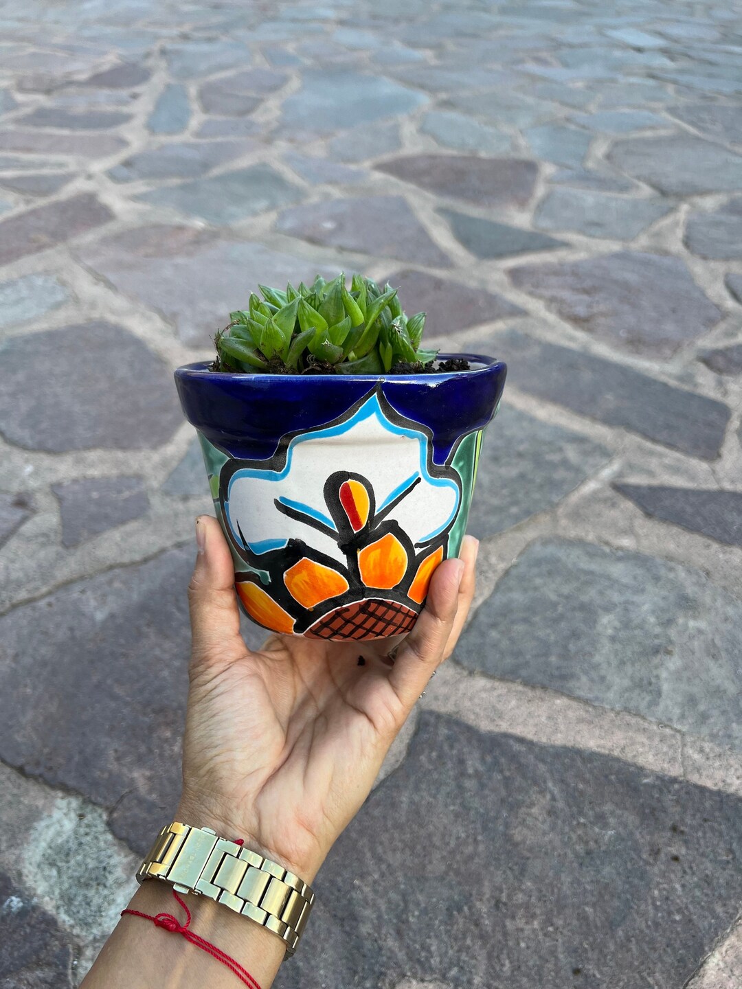 Flower Planter, Succulent Planter, Planter With Saucer, Mexican ...