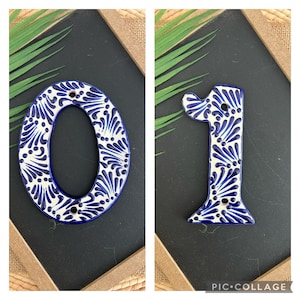 House Number Tiles, Number Tiles Handmade Mexican Talavera Ceramic ...