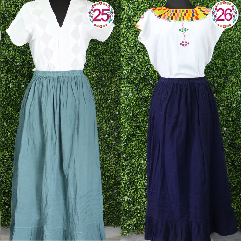 Mexican Skirts Falda Folklorico Skirts Colorful Skirt - Etsy