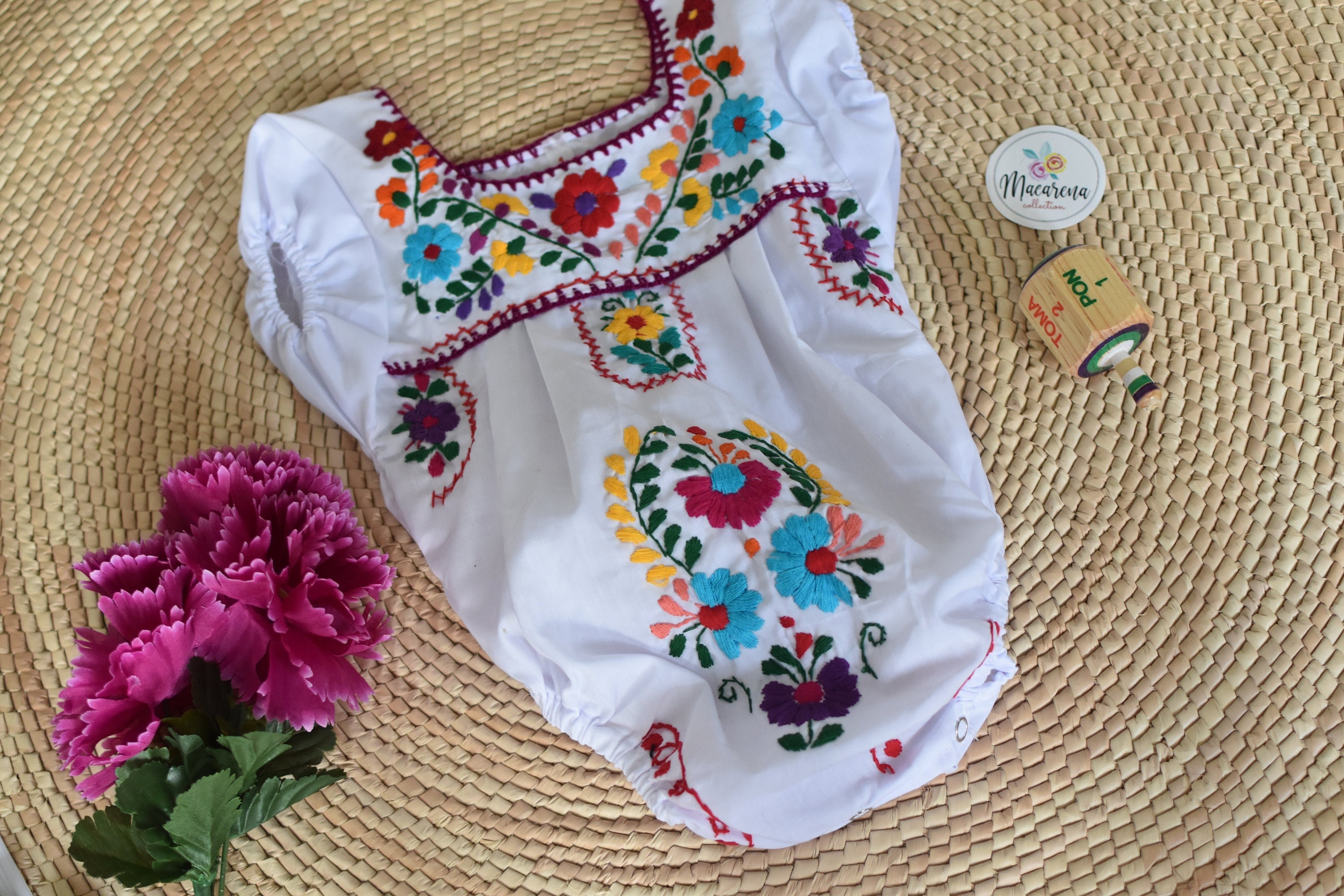 Traditional Mexican Diaper for Baby. Baby Bodysuit Traditional | Etsy