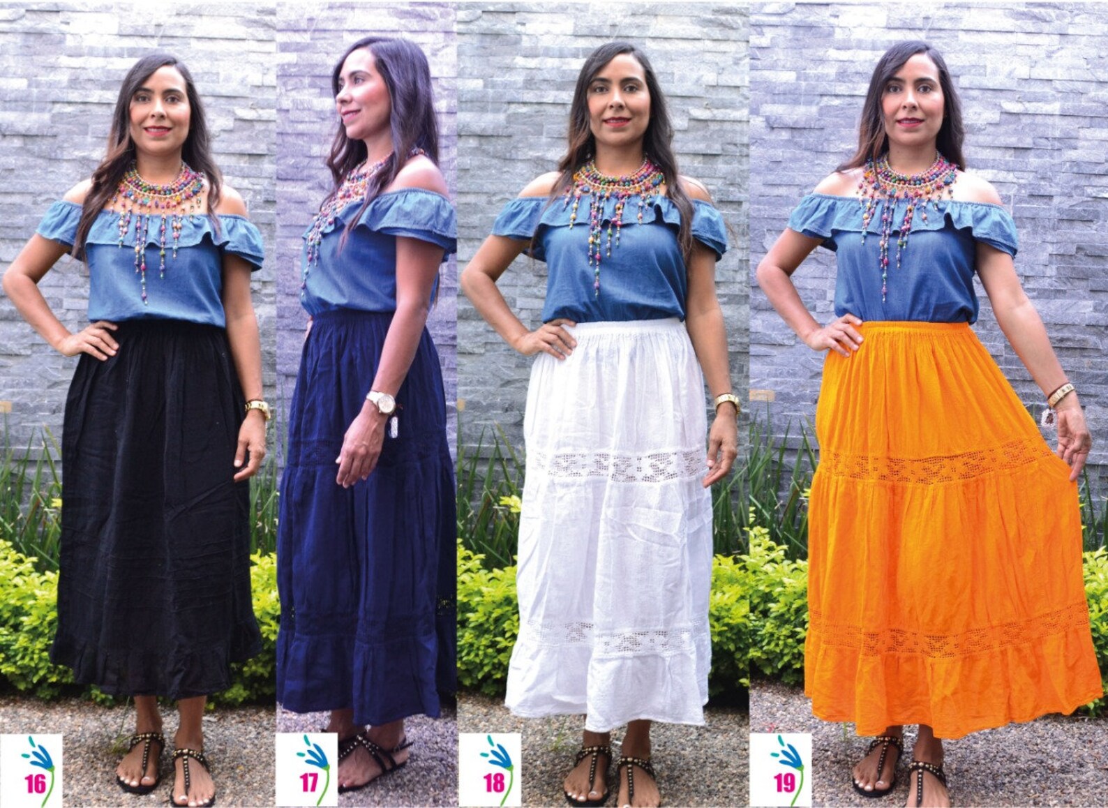 Mexican Skirts Falda Folklorico Skirts Colorful Skirt - Etsy