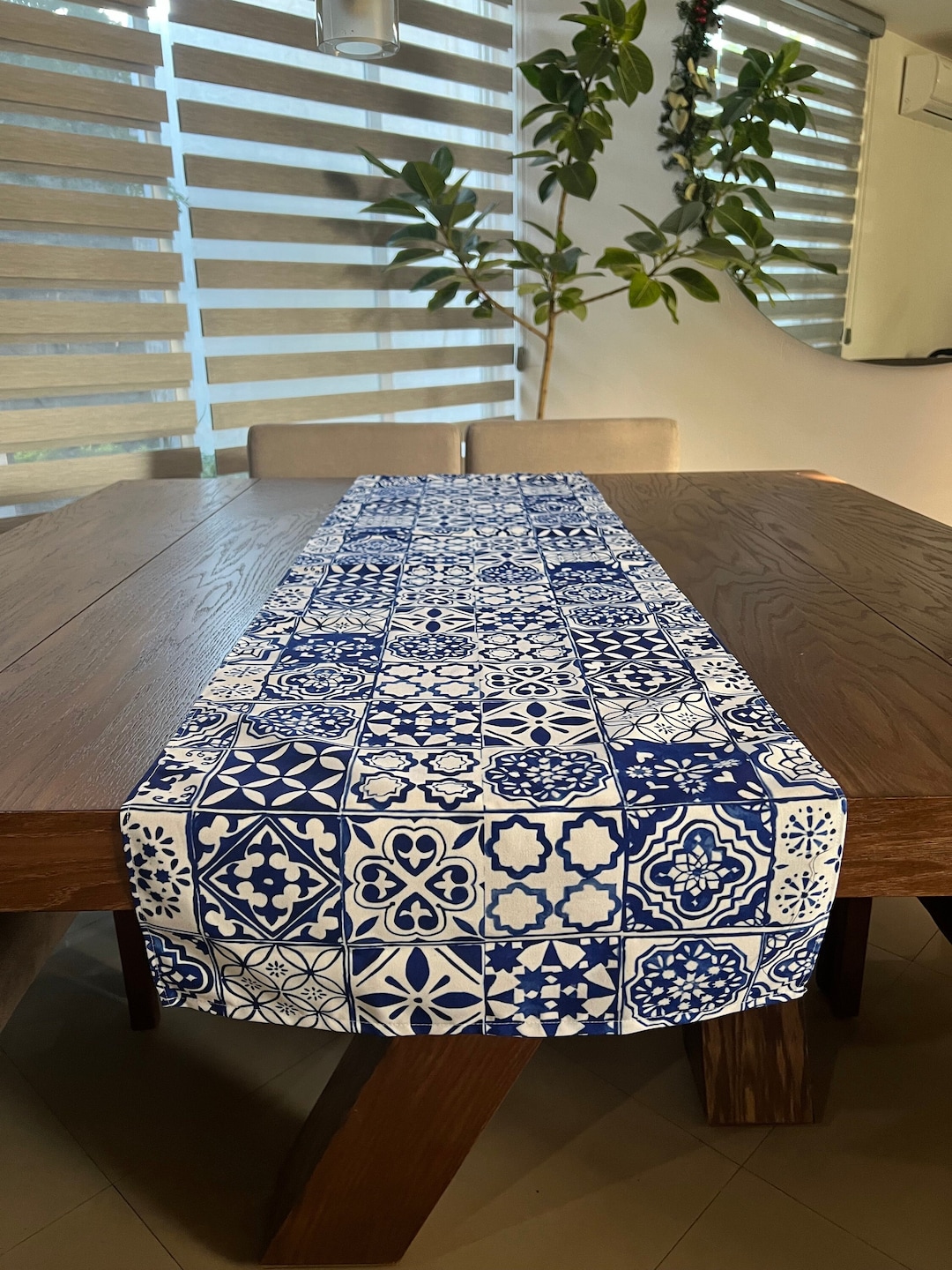 Table Runner Mexican Talavera Figures, Sublimated, Polyester Table ...