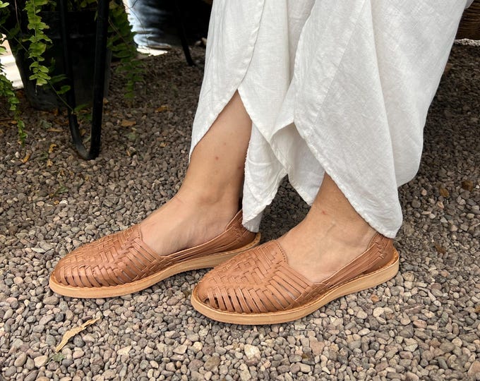 Mexican Leather Thong Sandals, Mexican Shoes Huarache US 10 Leather ...