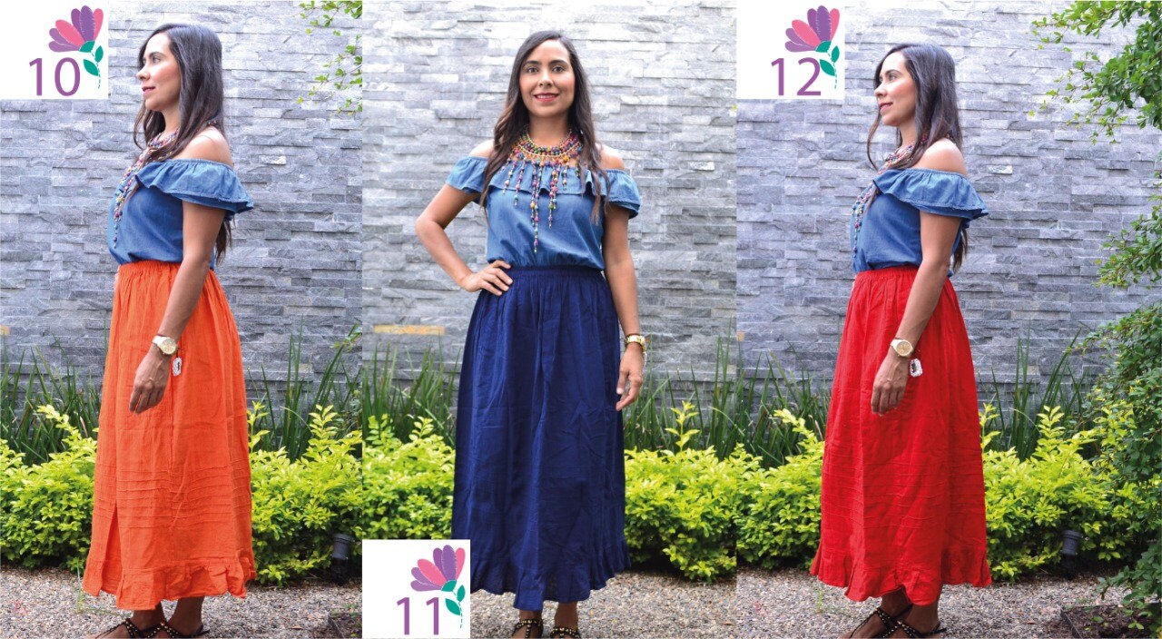 Mexican Skirts Falda Folklorico Skirts Colorful Skirt | Etsy