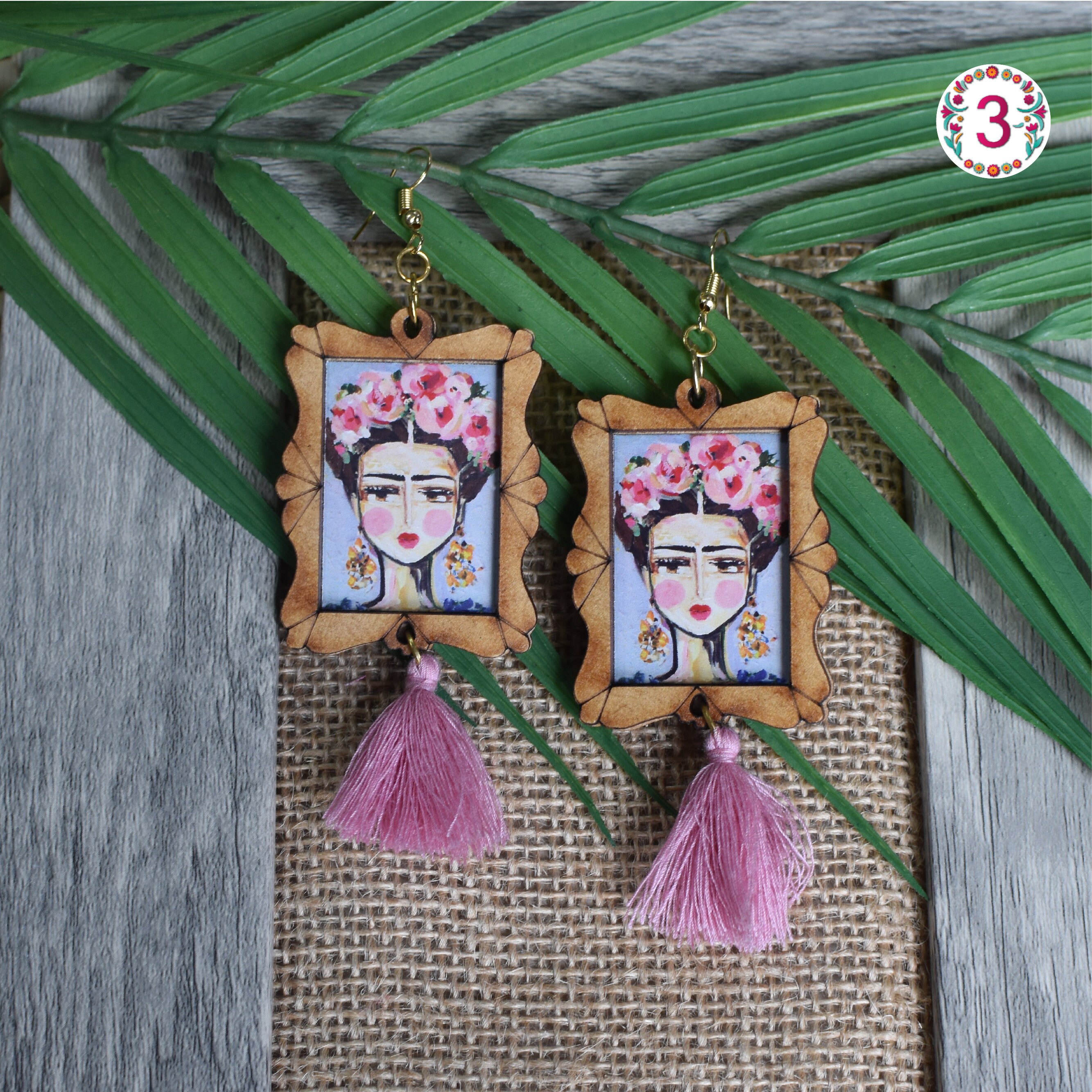 Handmade Earrings Wooden Earrings Earrings With Colored - Etsy