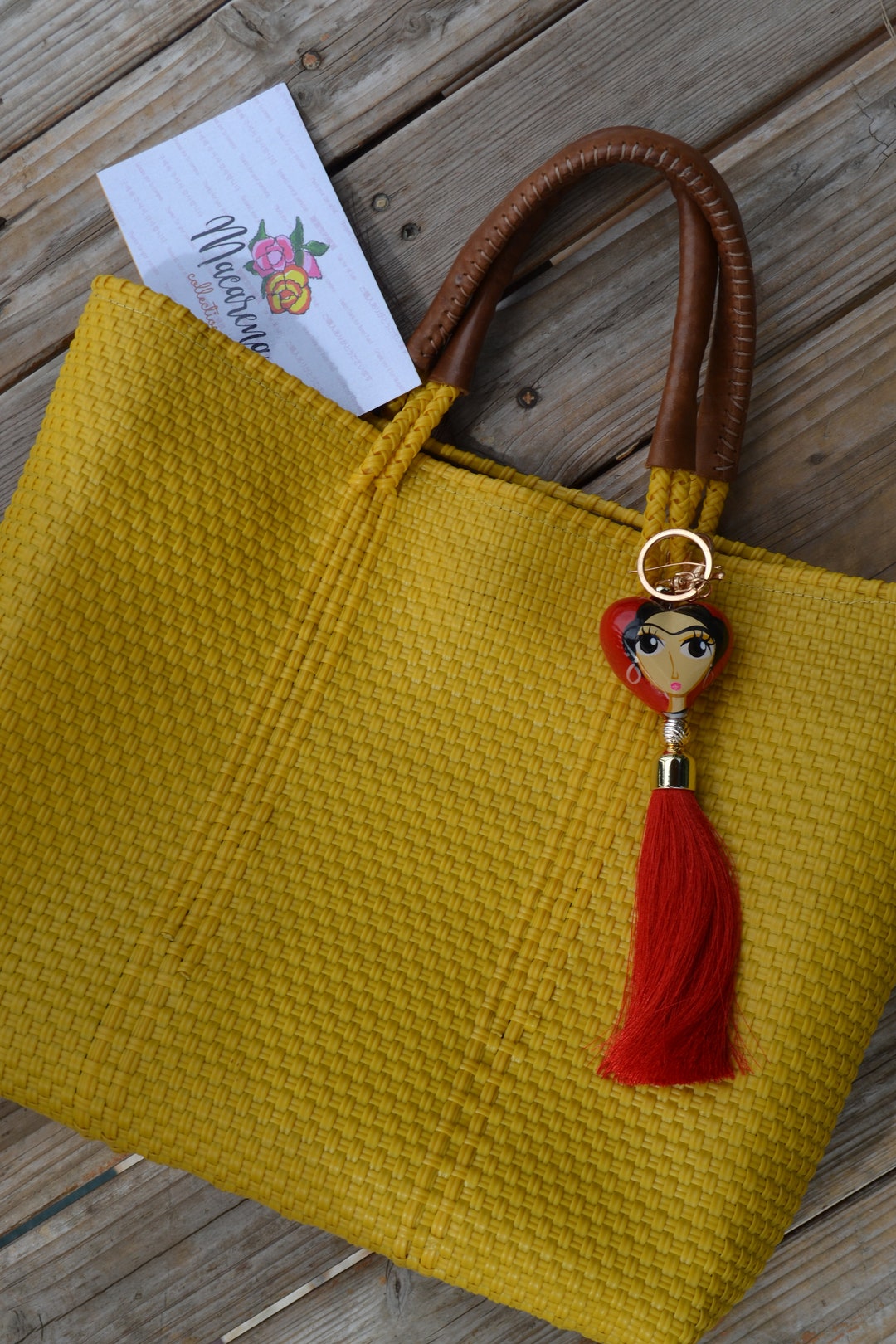 Hand-painted Frida Keychain, Mexican Bag Accessory - Etsy