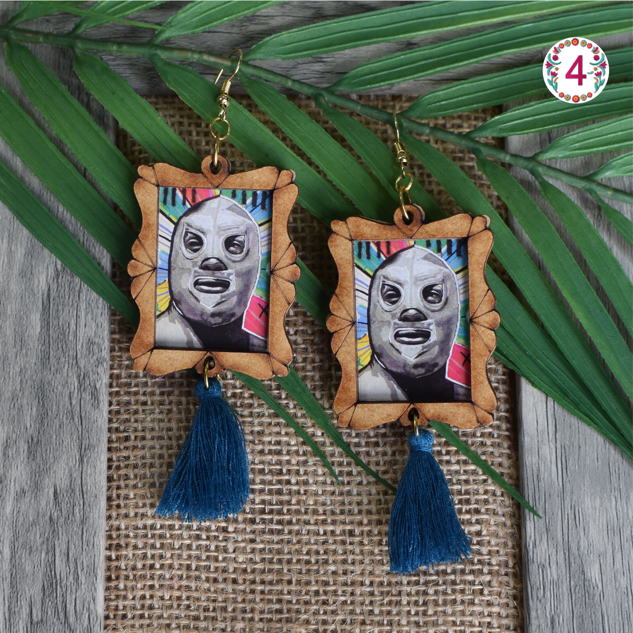 Handmade Earrings Wooden Earrings Earrings With Colored - Etsy