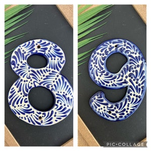 House Number Tiles, Number Tiles Handmade Mexican Talavera Ceramic ...