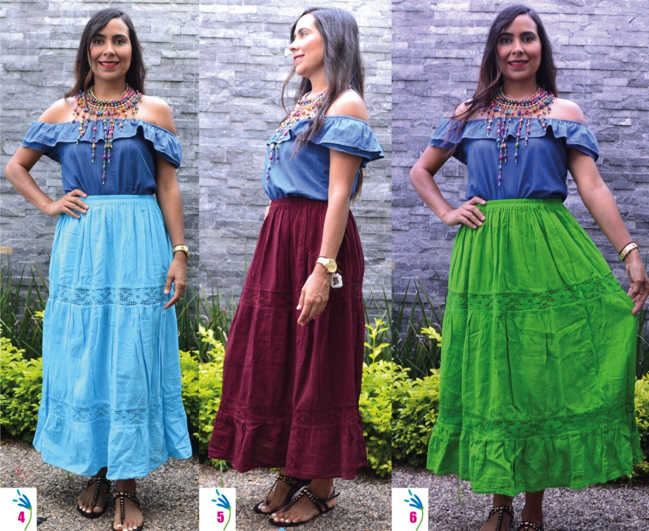 Mexican Skirts Falda Folklorico Skirts Colorful Skirt | Etsy