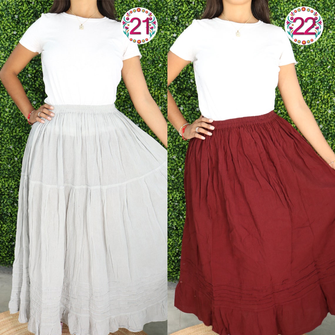 Mexican Skirts Falda Folklorico Skirts Colorful Skirt - Etsy