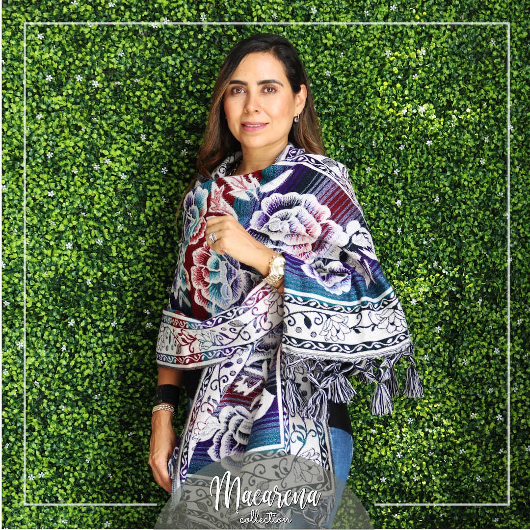 Traditional Mexican Rebozo Mexican Rebozo Mexican Shawl Pashmina Shawl ...