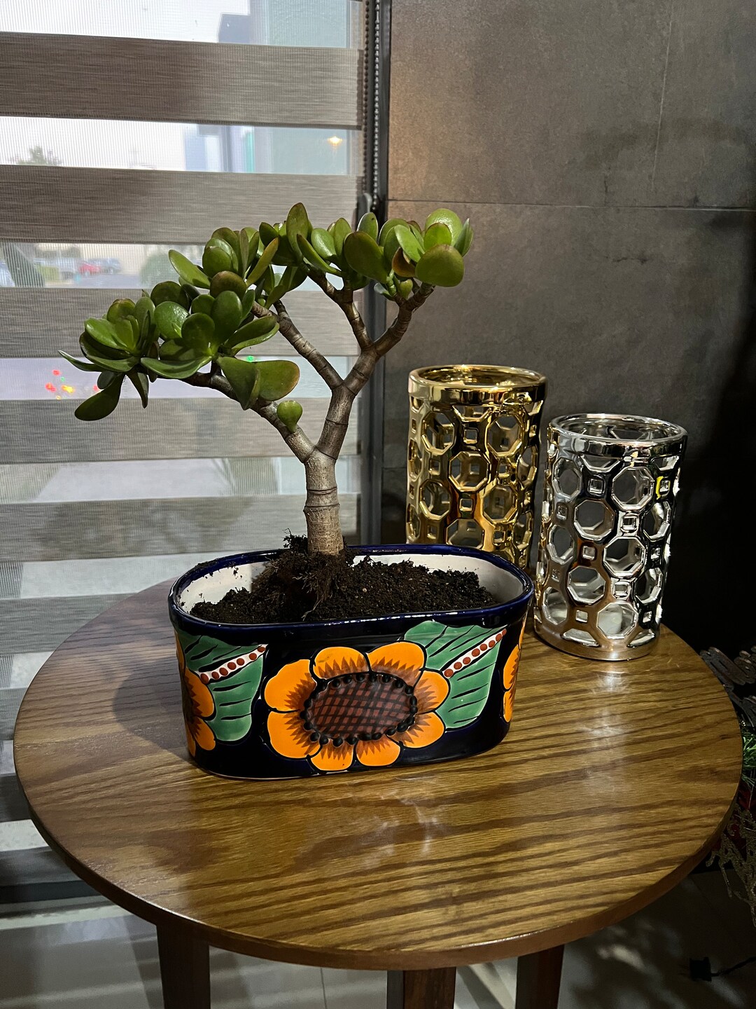 Mexican Talavera Pottery Planter With Saucer, Folk Art Ceramic - Etsy
