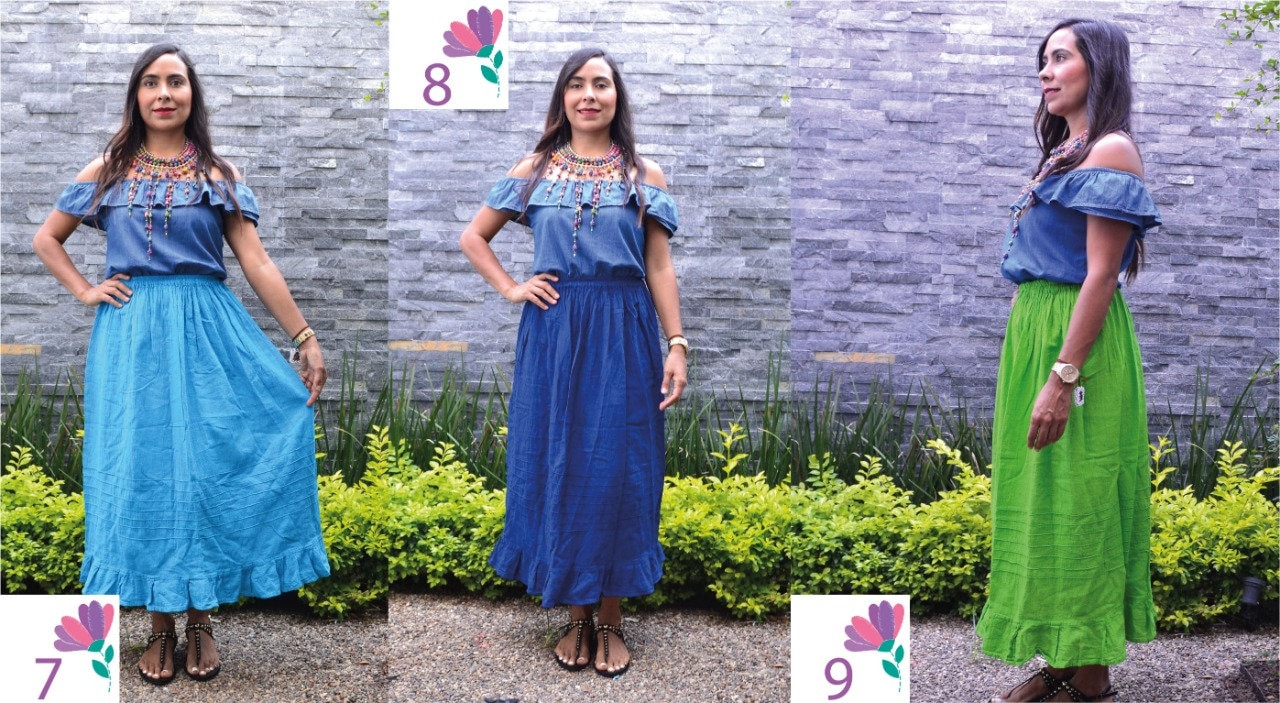 Mexican Skirts Falda Folklorico Skirts Colorful Skirt | Etsy