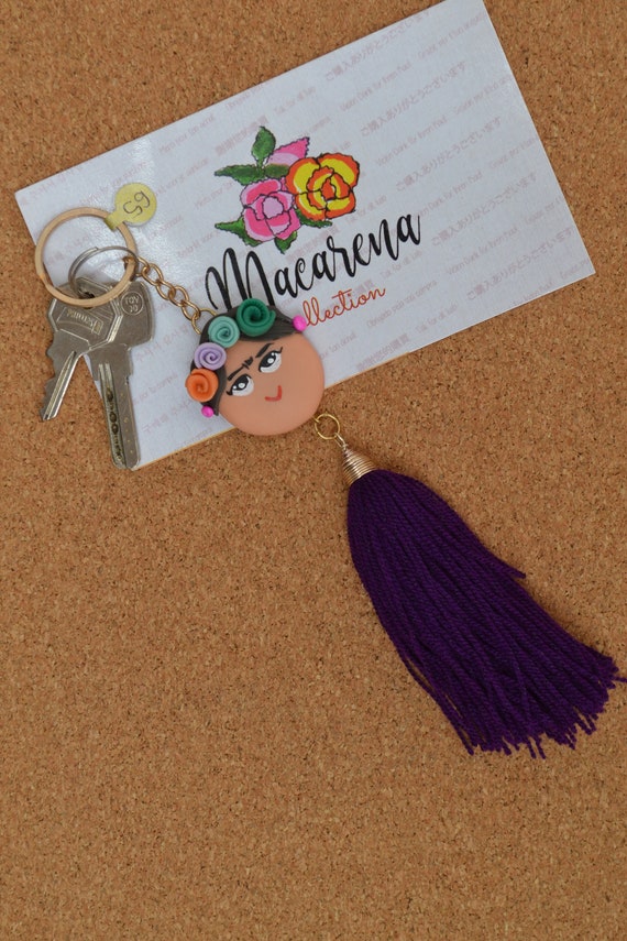 Keychain key holder Mexican keychain hand painted keychain | Etsy