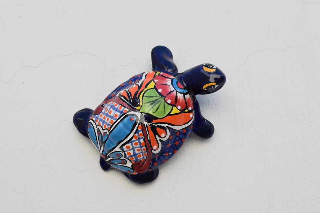 Handcrafted Talavera Turtle: Vibrant Mexican Artistry for Your Home ...