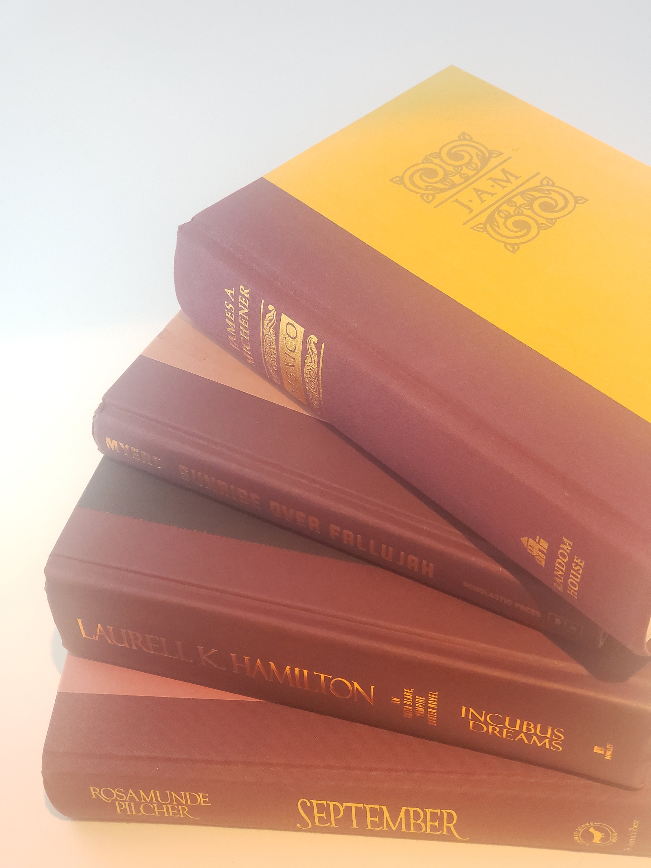 Vintage & Modern Hardcover Book Set - 4 Pretty Eggplant Colored Spine ...