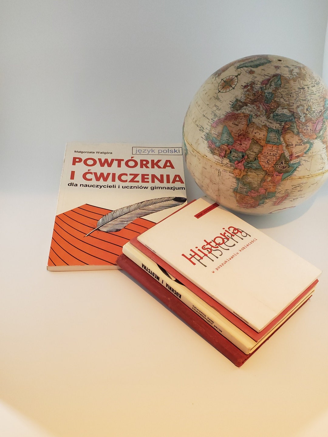 Vintage Polish Book Set - 5 Books Written in Polish - Travel Decor ...