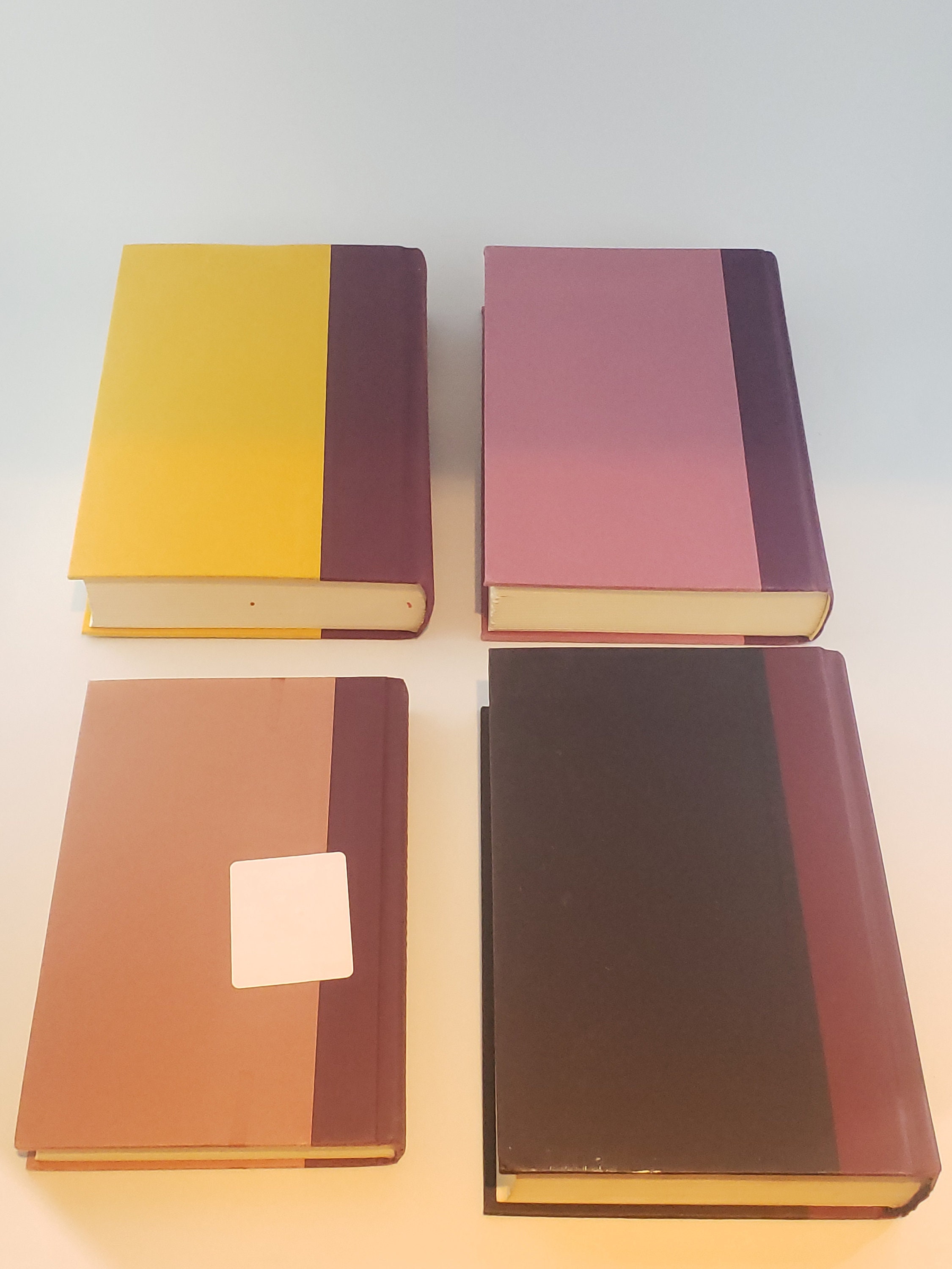 Vintage & Modern Hardcover Book Set 4 Pretty Eggplant | Etsy