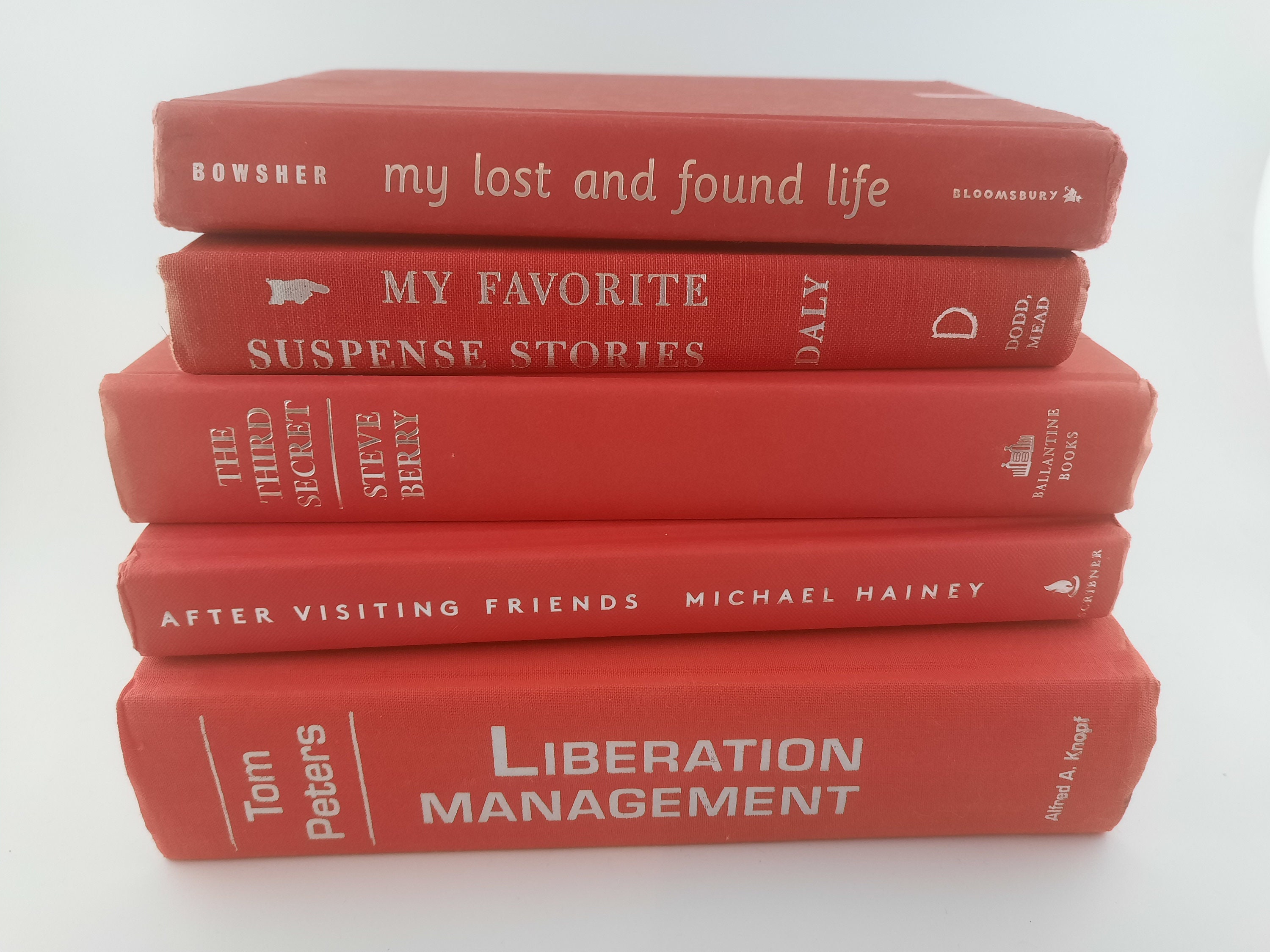 Vintage Red Book Decor Set Old Red Hardcover Books Hardcover Books for ...